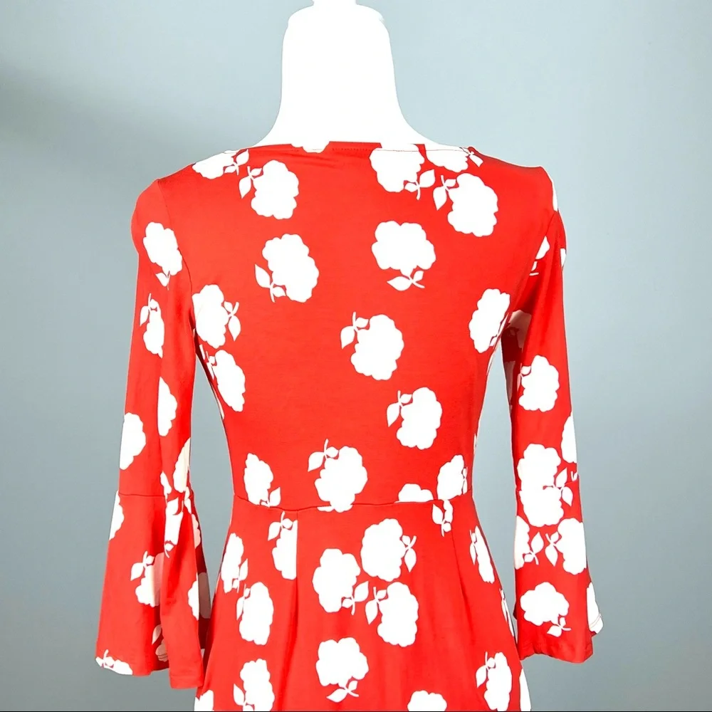 Boden | Dresses | Boden Womens Miriam Orange Floral Jersey Mini Dress ...